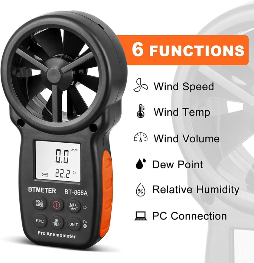 BT-866A Pro Handheld HVAC Anemometer Wind Speed