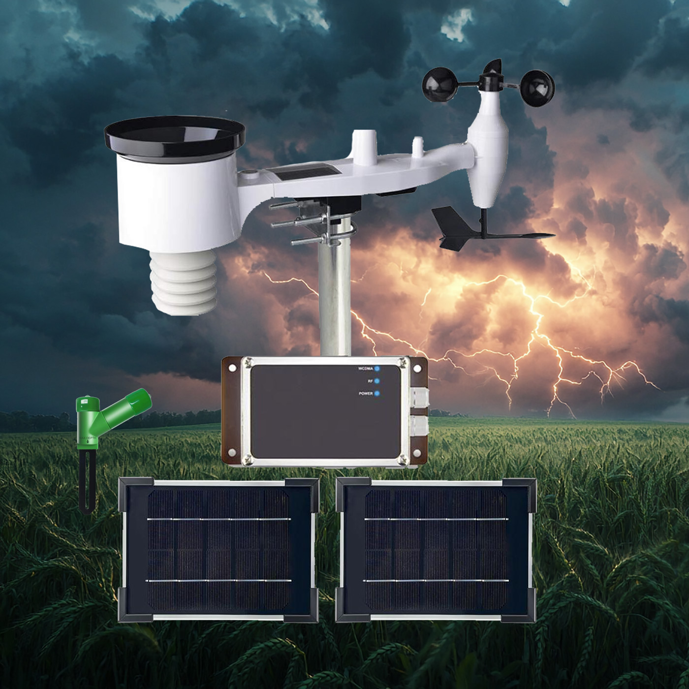 Tornado Weather Station 4G LTE Vortex Solar Powered Cellular