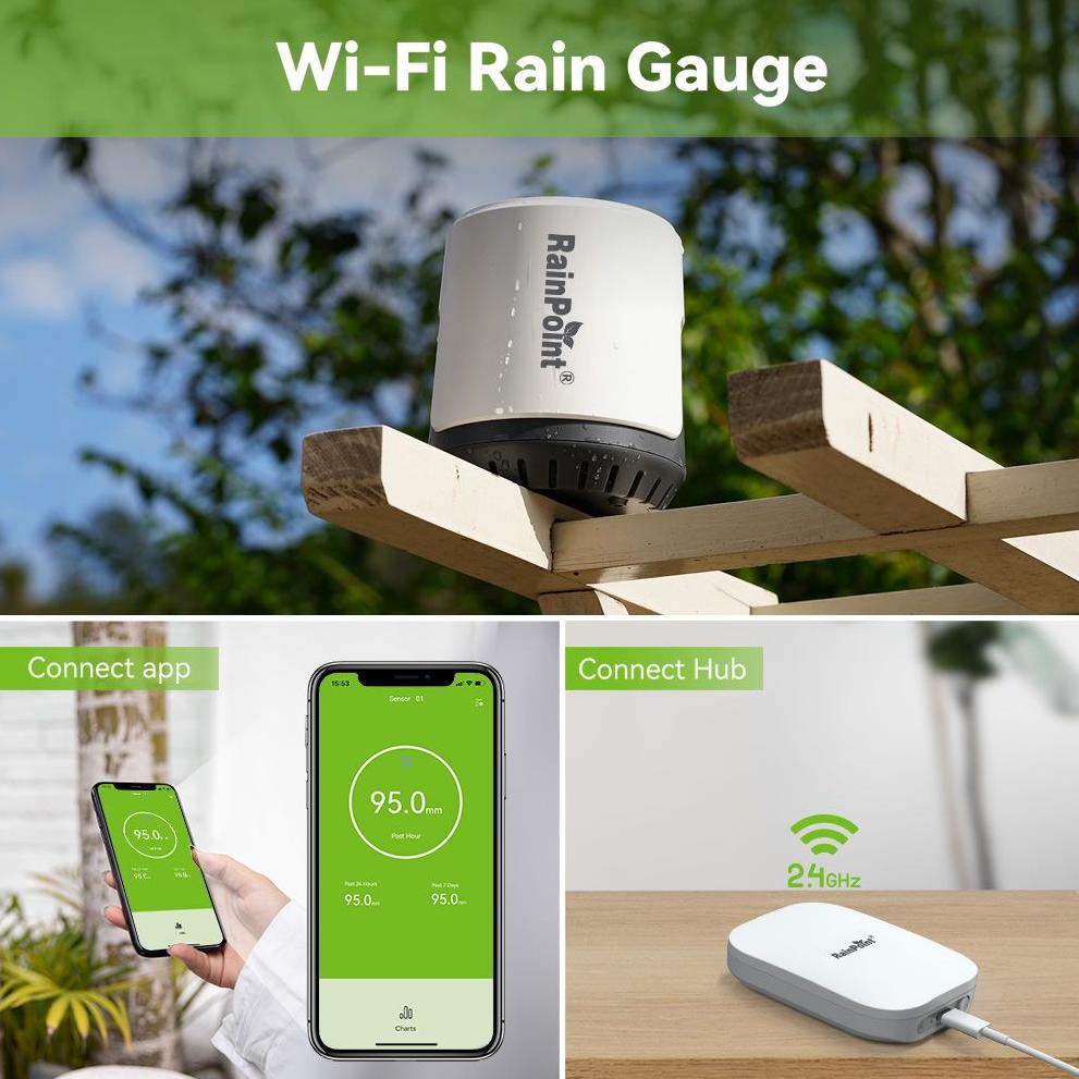 RainPoint Smart Wireless Rain Gauge + Hub • SA Weather Shop