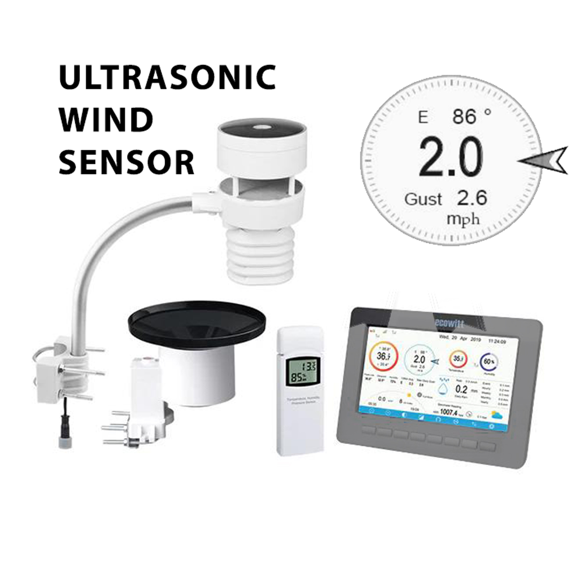 HP2553 Professional Ultrasonic Wireless Wifi Weather Station
