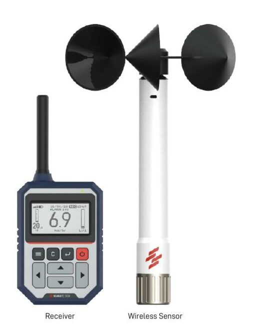 WR-3 PLUS Wireless Crane Anemometer + Data Logging (Scarlet Tech)