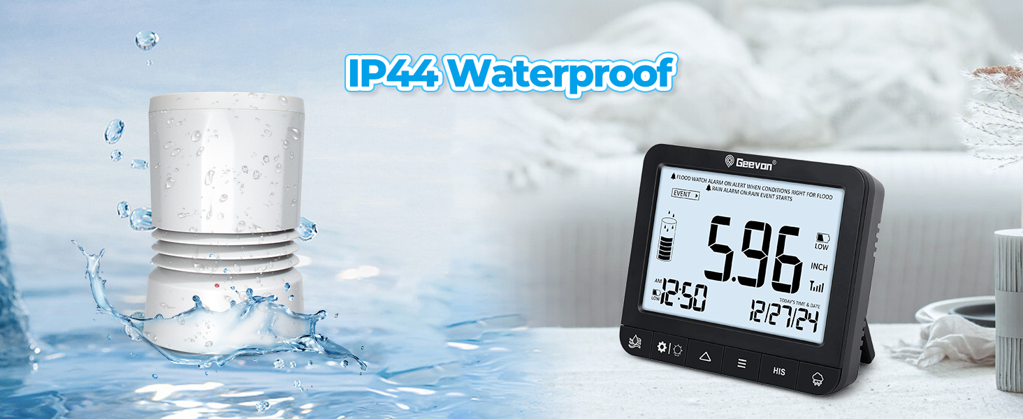 Geevon Wireless Digital Rain Gauge (GEN 3)